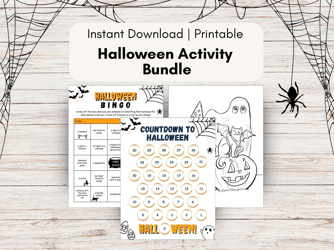 Halloween Activity Bundle | Printable | Countdown to Halloween, Trick ...