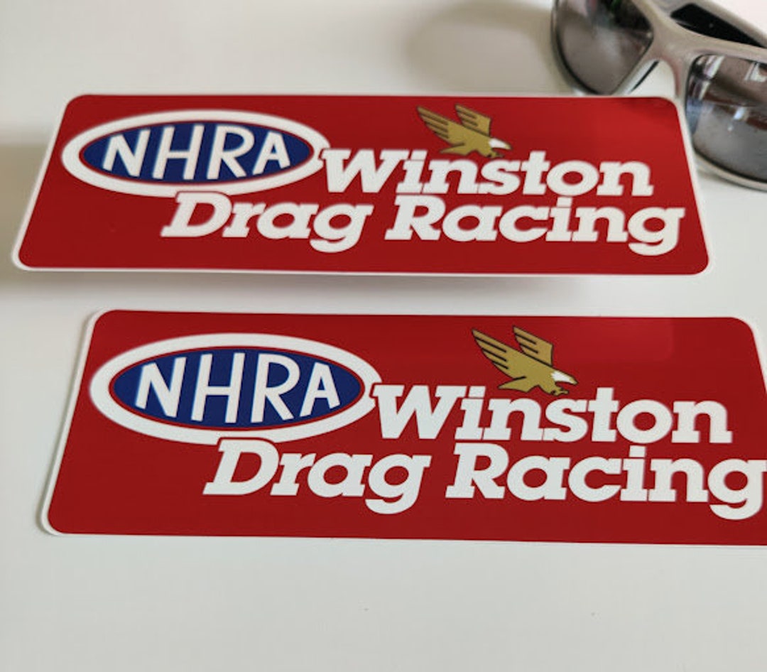 Classic 90's NHRA Winston Drag Racing Decals Stickers Street Outlaw Hot ...