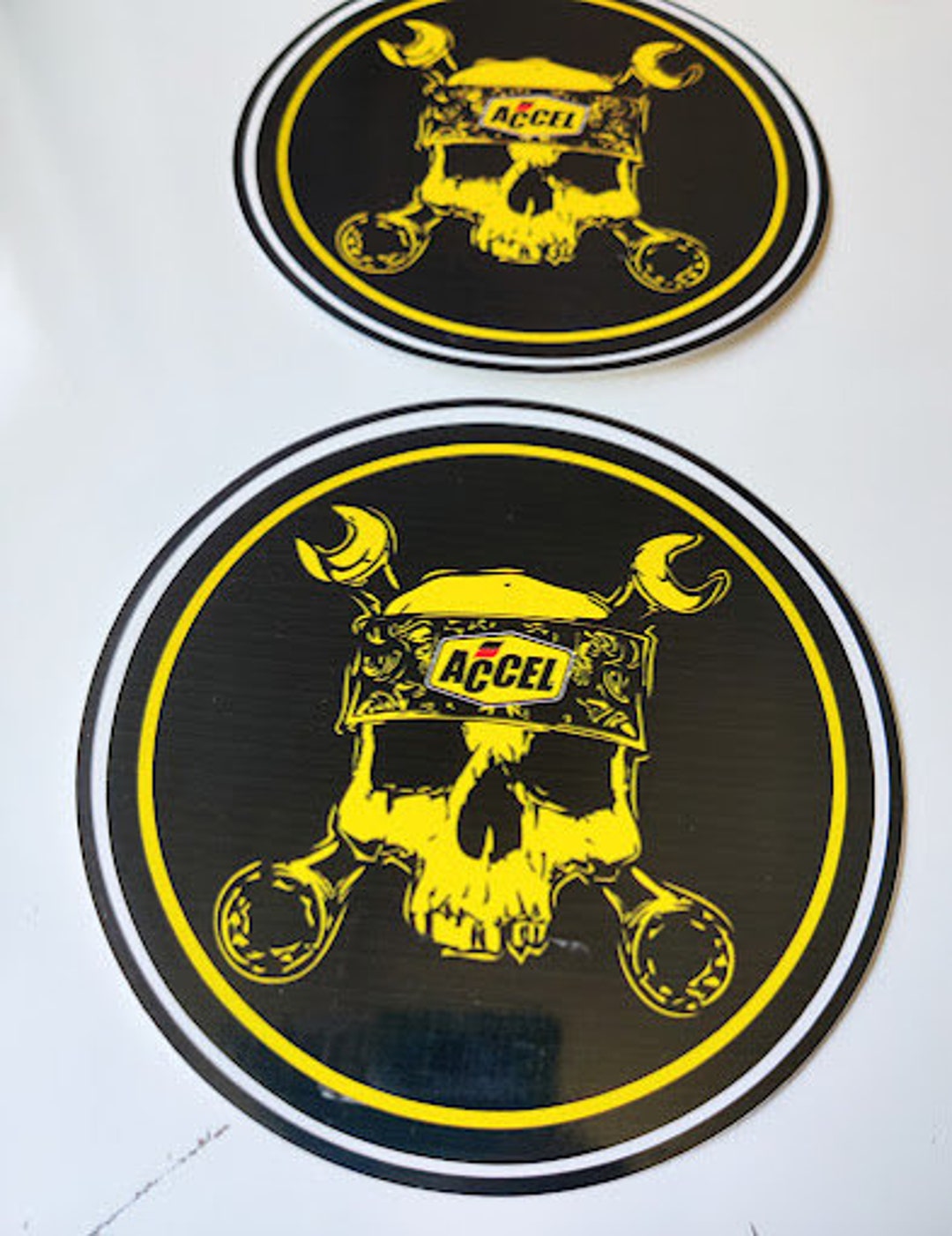 Vintage Skull and Wrenches Vinyl Racing Decal Sticker 1957 Ford ...