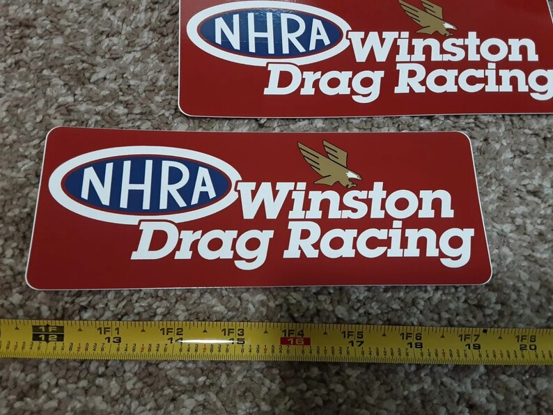 Classic 90's NHRA Winston Drag Racing Decals Stickers Street Outlaw Hot ...