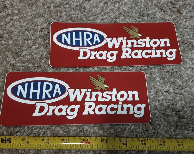 Classic 90's NHRA Winston Drag Racing Decals Stickers Street Outlaw Hot ...