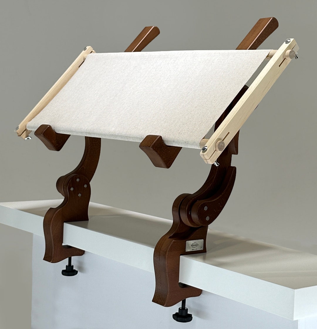 Wooden Table Clamp Embroidery Stand | Adjustable Cross Stitch Frame ...