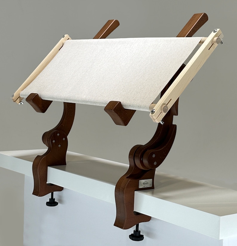 Wooden Table Clamp Embroidery Stand | Adjustable Cross Stitch Frame ...