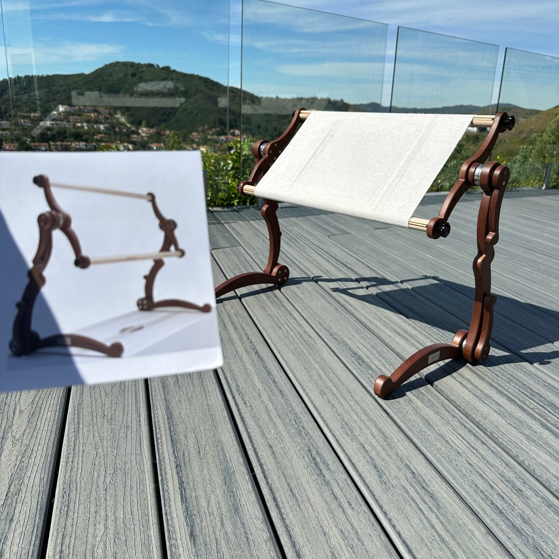Embroidery Stand: Adjustable Wooden Hands-free Cross Stitch Frame - Etsy
