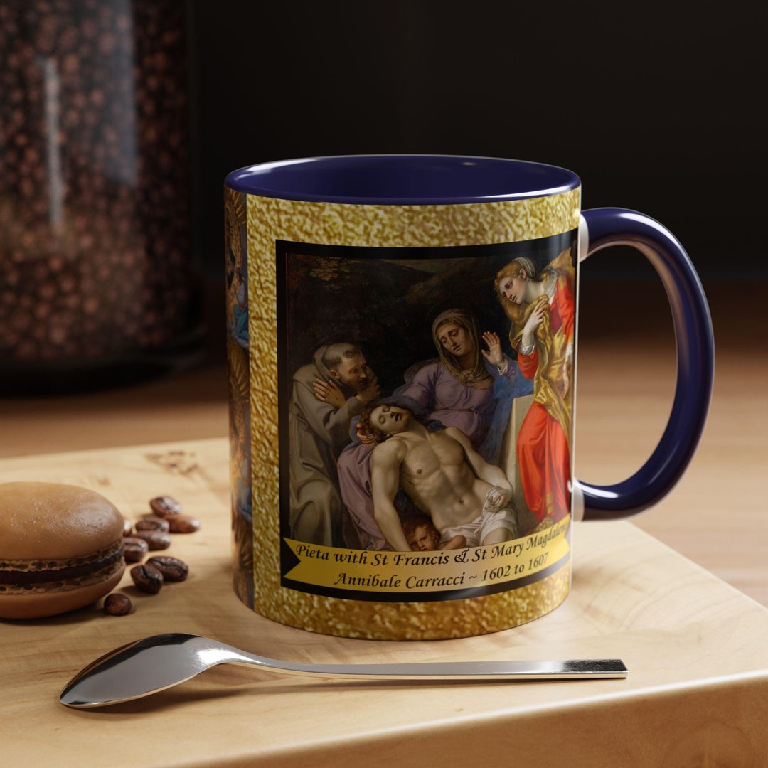 Carracci's Pieta Coffee Mug: Vintage Catholic Religious Art Drinkware ...