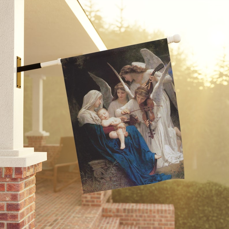 Song of Angels Catholic Garden Banner: Marian Homeschool Decor - Etsy
