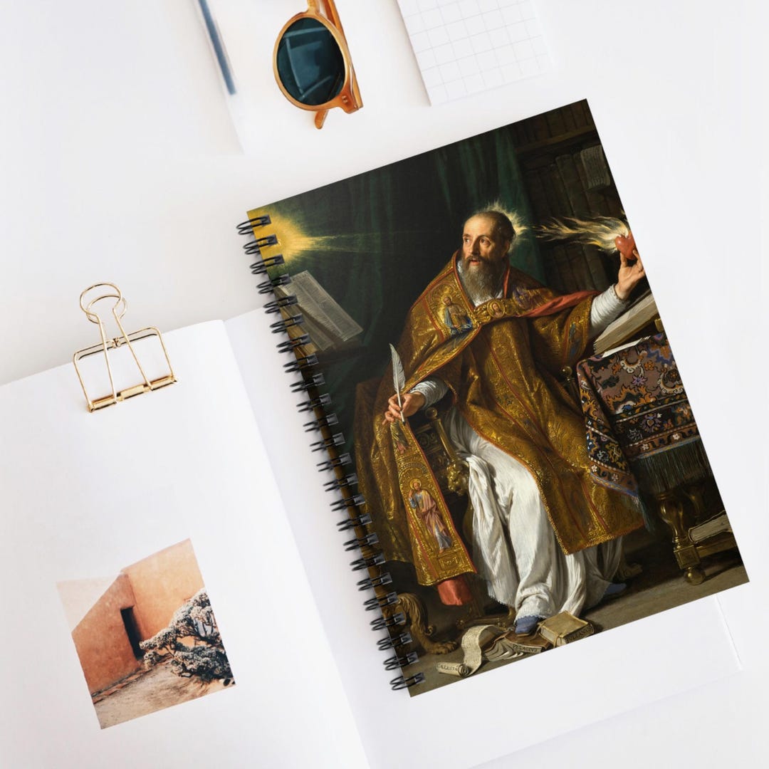 St Augustine Spiral Notebook: Vintage Catholic Art Journal - Etsy