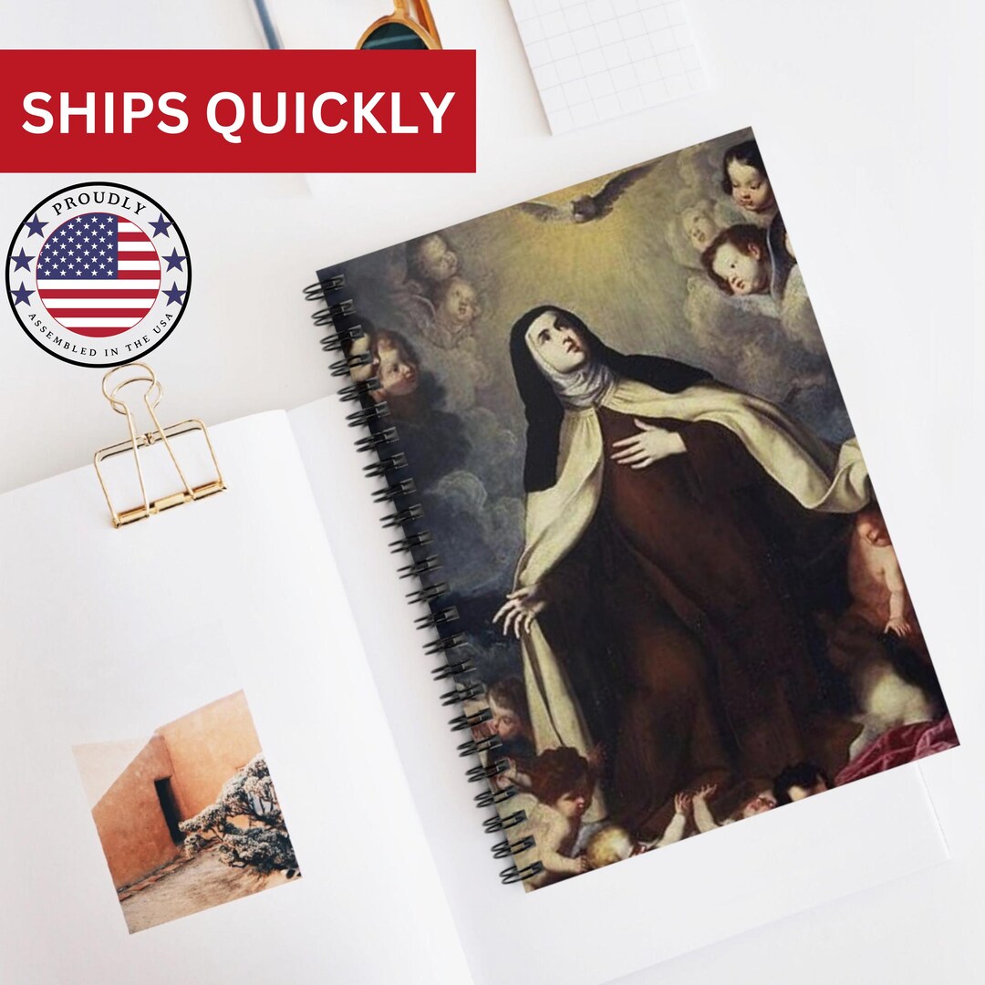 Saint Teresa of Avila Spiral Notebook: Religious Journal, Catholic Gift ...