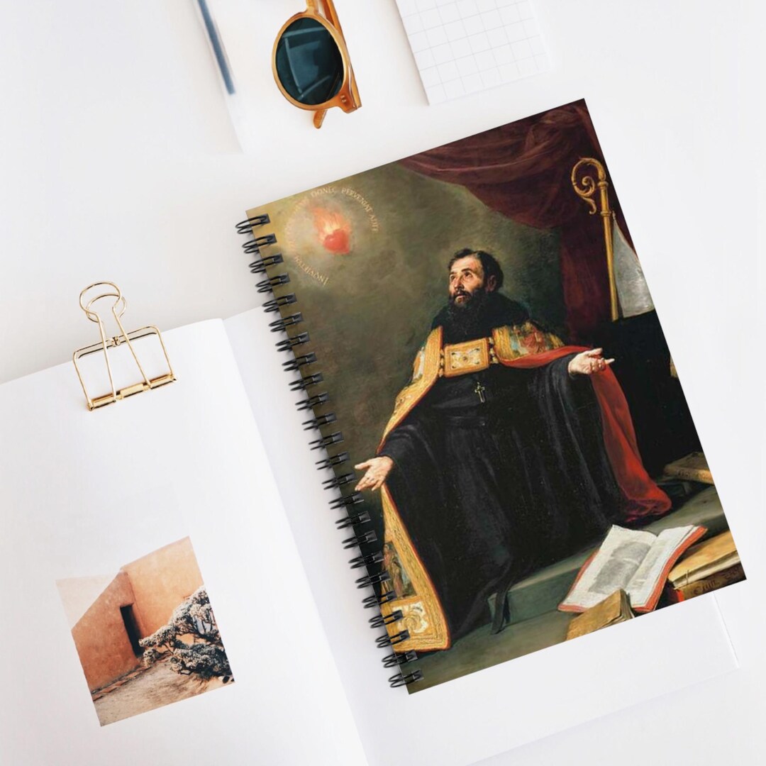 St Augustine Art Spiral Notebook: Vintage Catholic Journal - Etsy