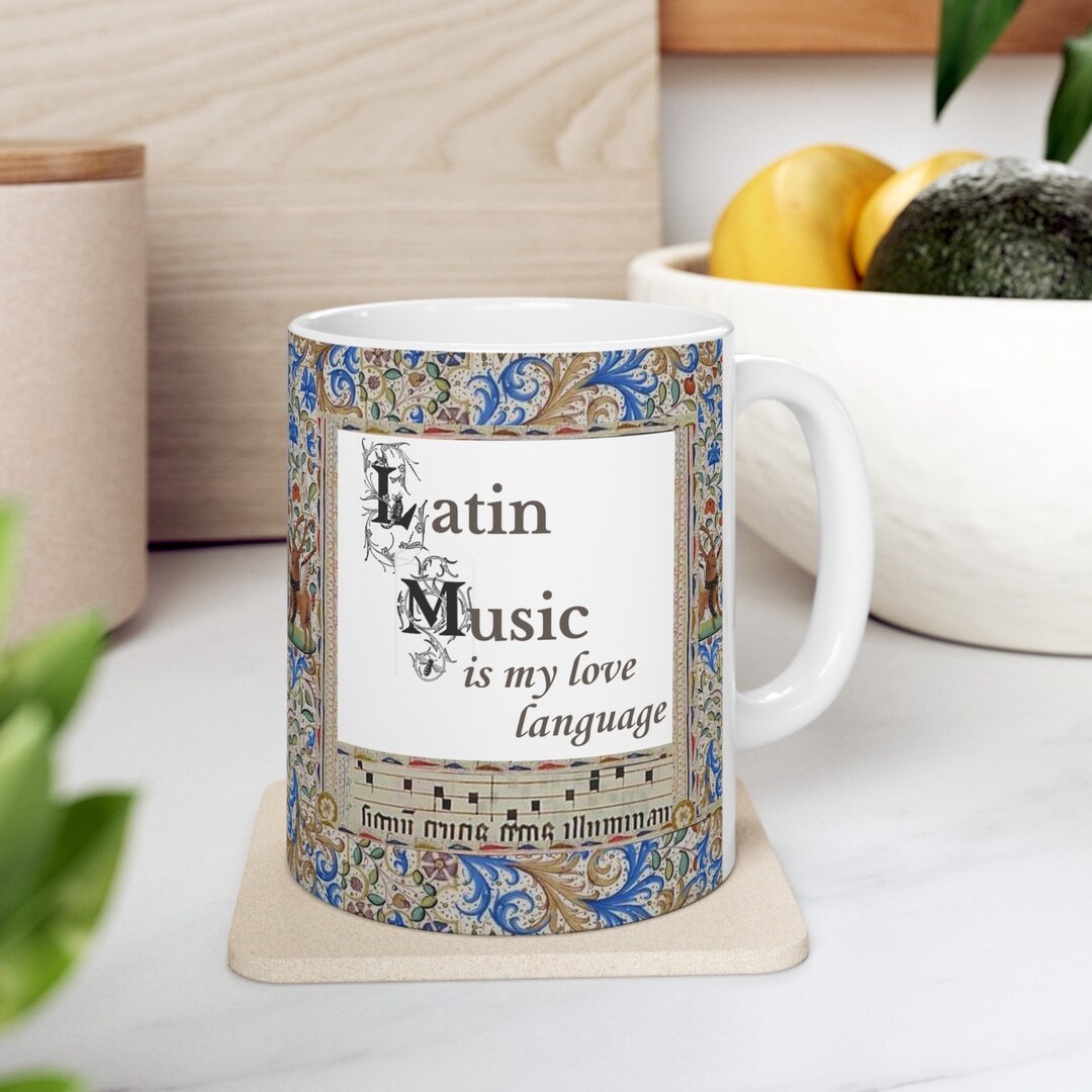 Latin Music Lover Mug: Vintage Catholic Art, Confirmation Gift - Etsy