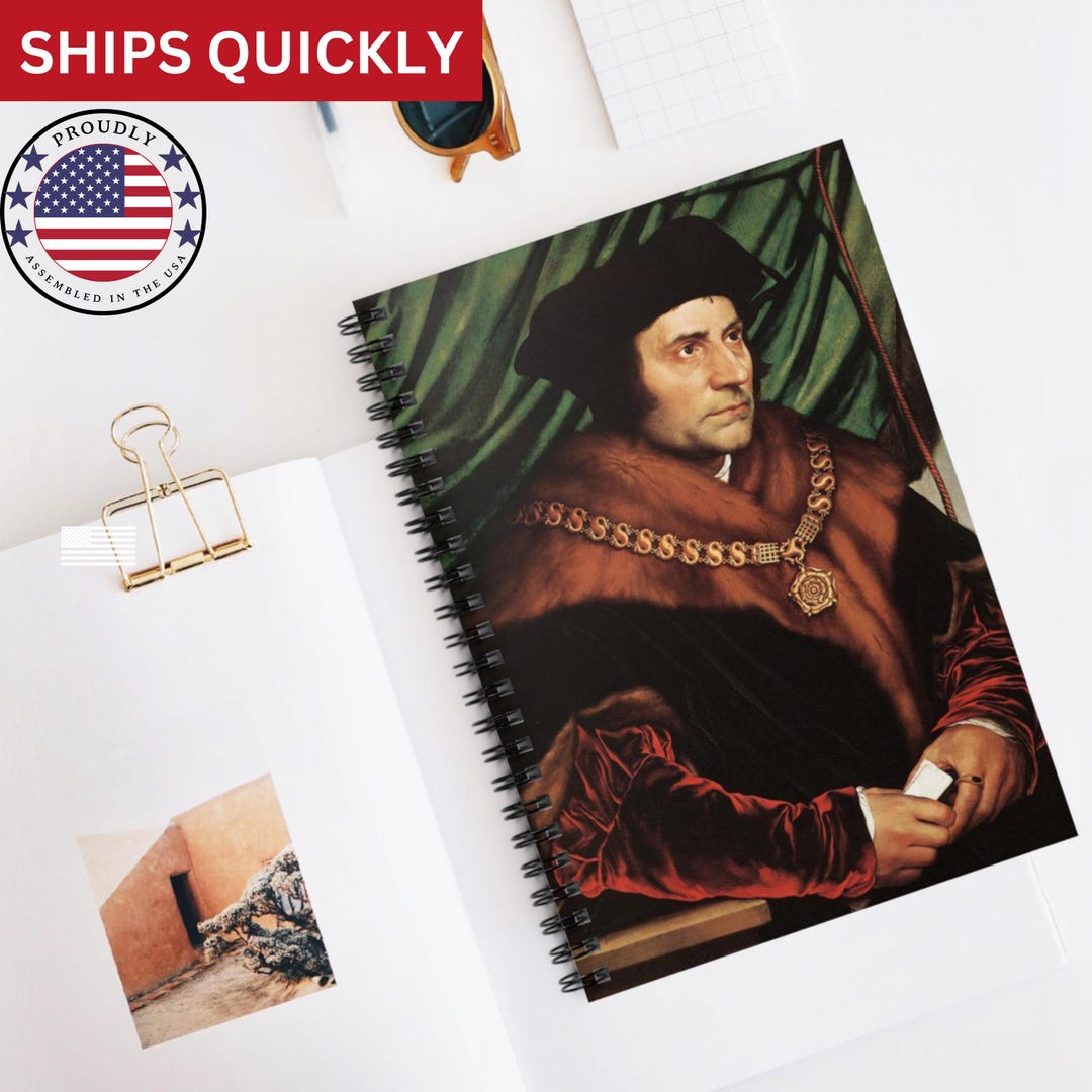 St. Thomas More Catholic Journal: Vintage Saint Art Spiral Notebook - Etsy