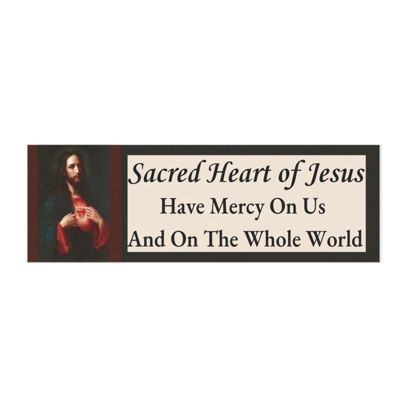 Car Magnets, Sacred Heart of Jesus Have Mercy on Us Magnet, Religious ...