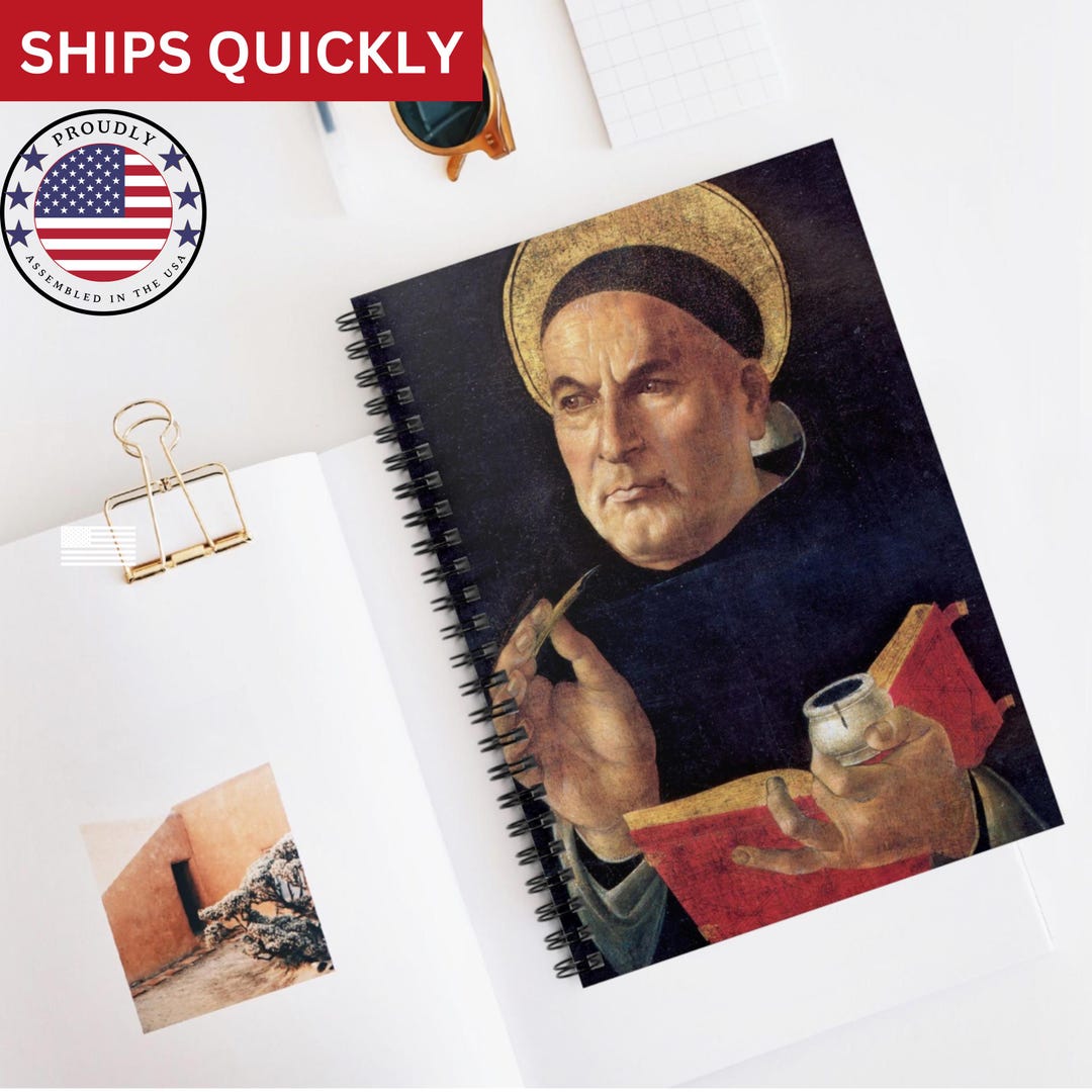 Botticeli's St Thomas Aquinas Spiral Notebook, Ruled Line Journal ...