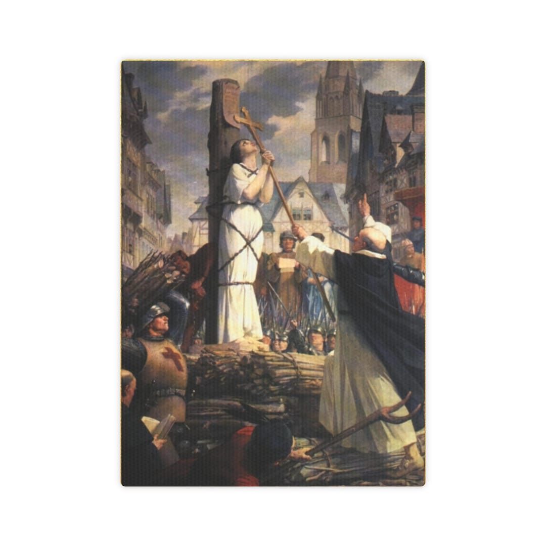 St Joan of Arc Burning at the Stake by Eugene Lenepvue 5"x7" Catholic ...