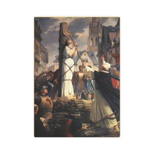 St Joan of Arc Burning at the Stake by Eugene Lenepvue 5x7 Catholic ...