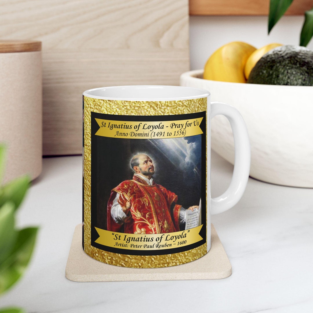 St Ignatius of Loyola 11oz and 15oz Inspirational Vintage Catholic Art ...