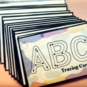 ABC Tracing Flashcards, Alphabet Tracing Cards, Learning Cards for Kids ...