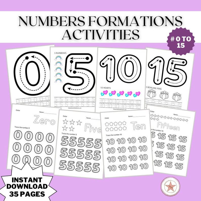 Numbers Formation Handwriting Practice Number Tracing Worksheets ...