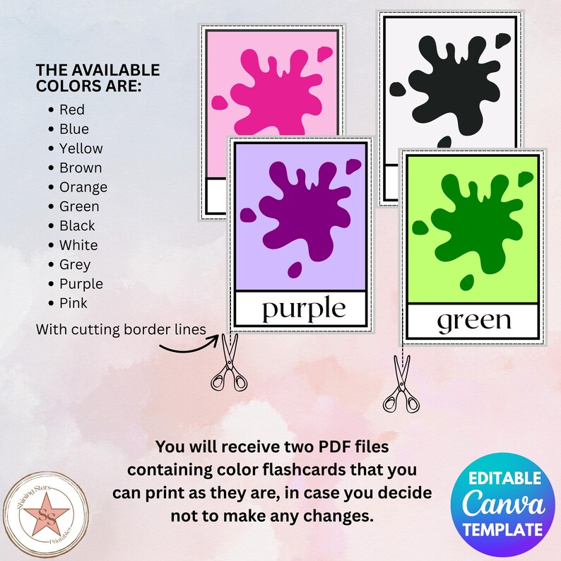Editable Printable Color Flashcards for Toddlers and Preschoolers – Fun ...