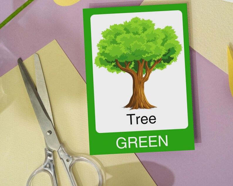 Printable Color Flashcards, Toddler Color Flashcards, Kids Color ...