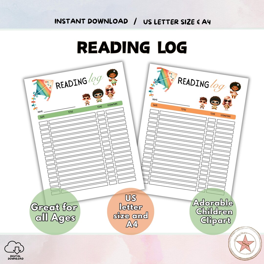 Kids Reading Log: Homeschool Book Tracker Printable (letter & A4) - Etsy