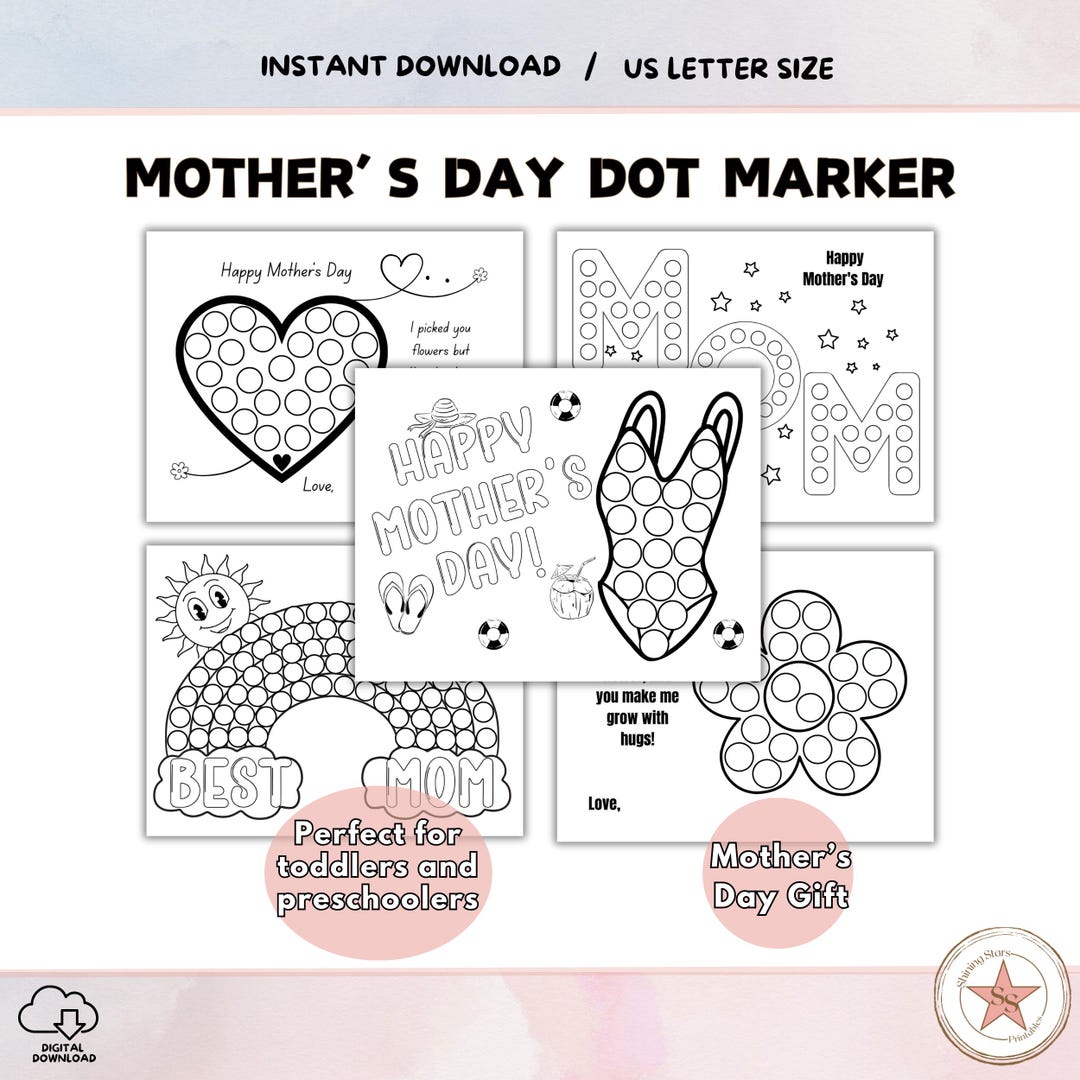 Mother’s Day Dot Marker – Toddler Craft for Mom – Preschool Mothers Day ...