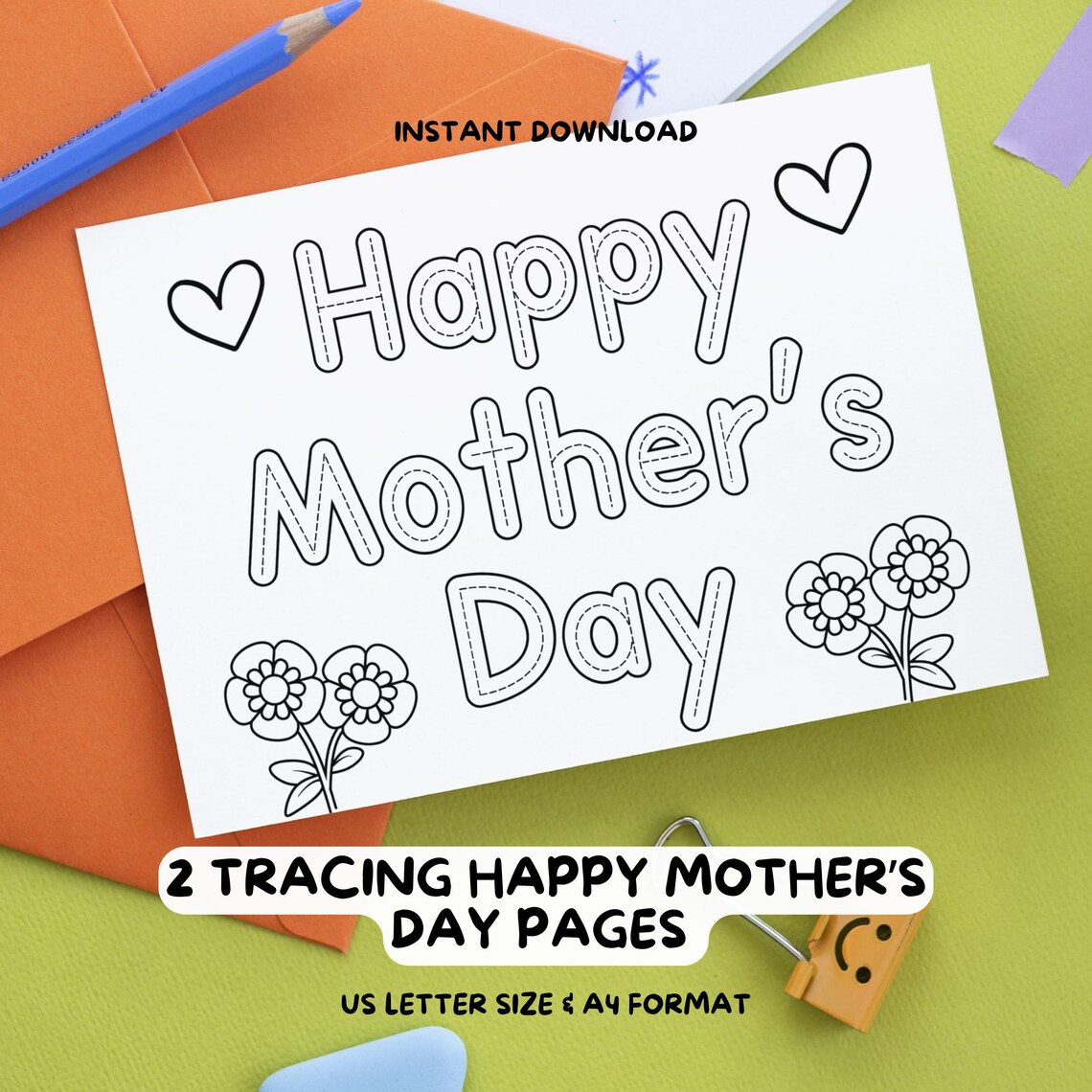 Happy Mother's Day Tracing Worksheets – Mothers Day Printables for Kids ...