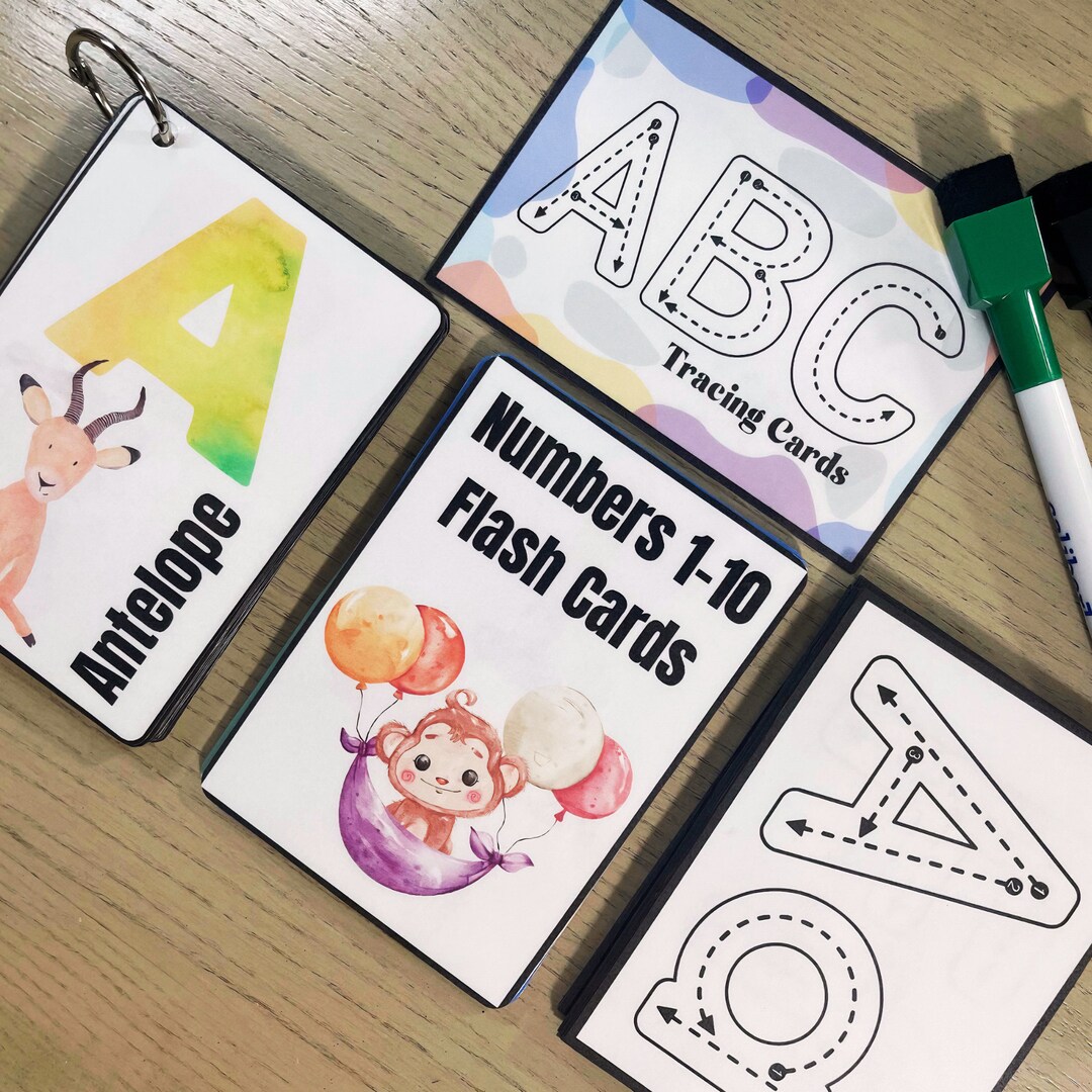 Alphabet Flashcards, Alphabet Tracing Cards, Gift for Kids, Learning ...
