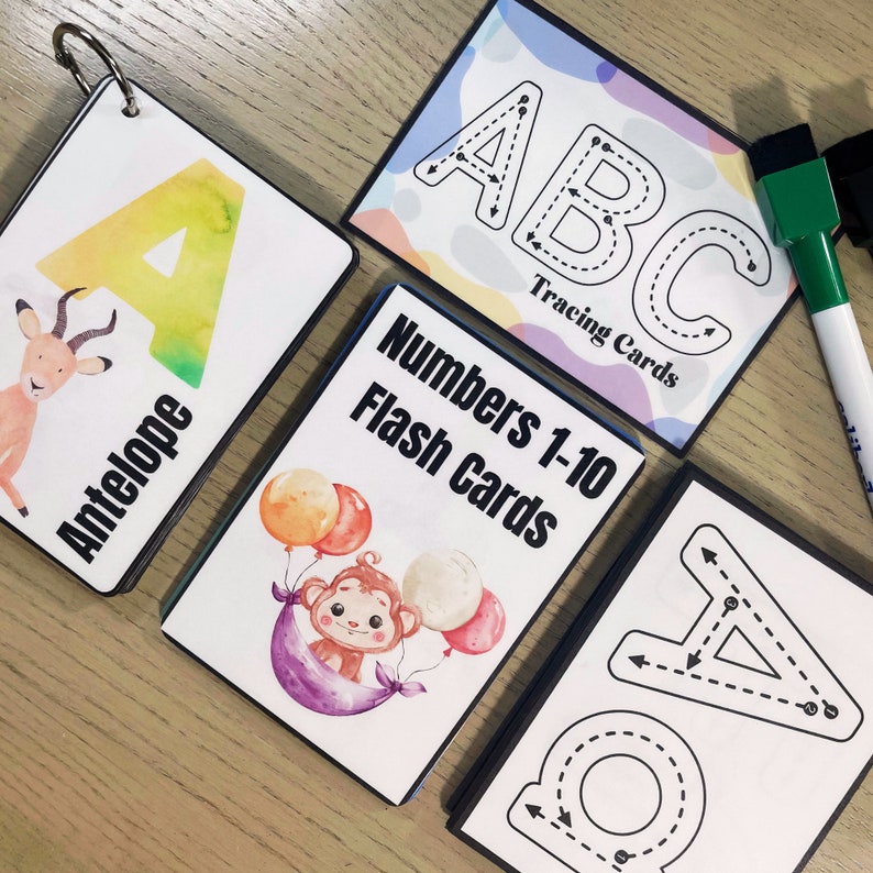 Alphabet Flashcards, Alphabet Tracing Cards, Gift for Kids, Learning ...