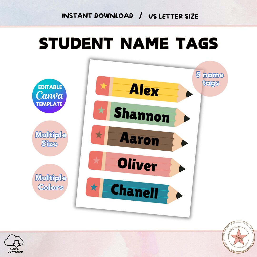 Student Name Tags Printable | Editable Desk Name Labels | Classroom ...