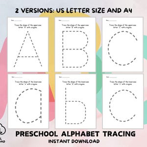Alphabet Tracing Worksheets – Big Trace Pages for ABC Letter Tracing ...