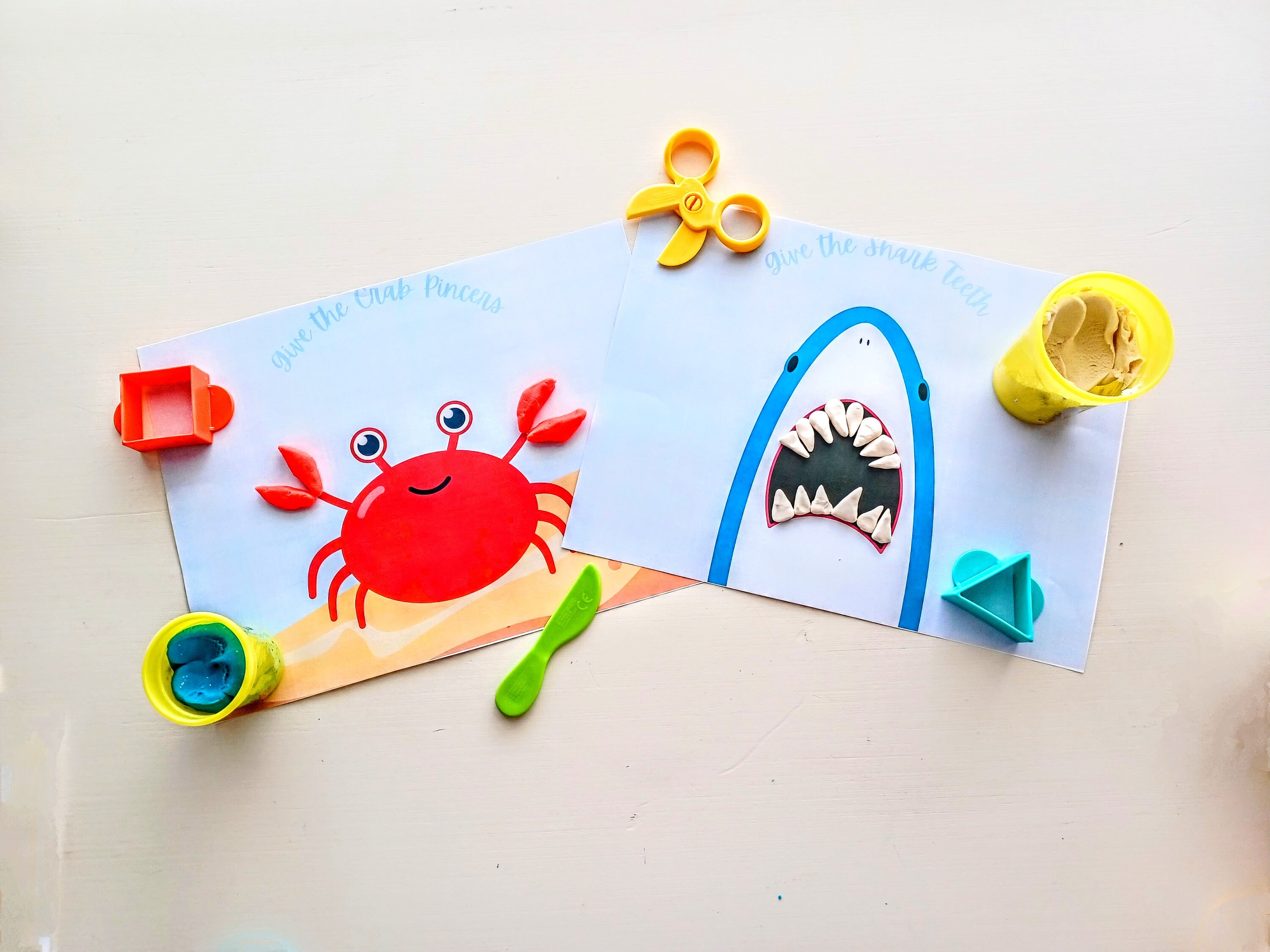 Ocean Play Dough Mats: Kids' Learning Activity (digital Download) - Etsy