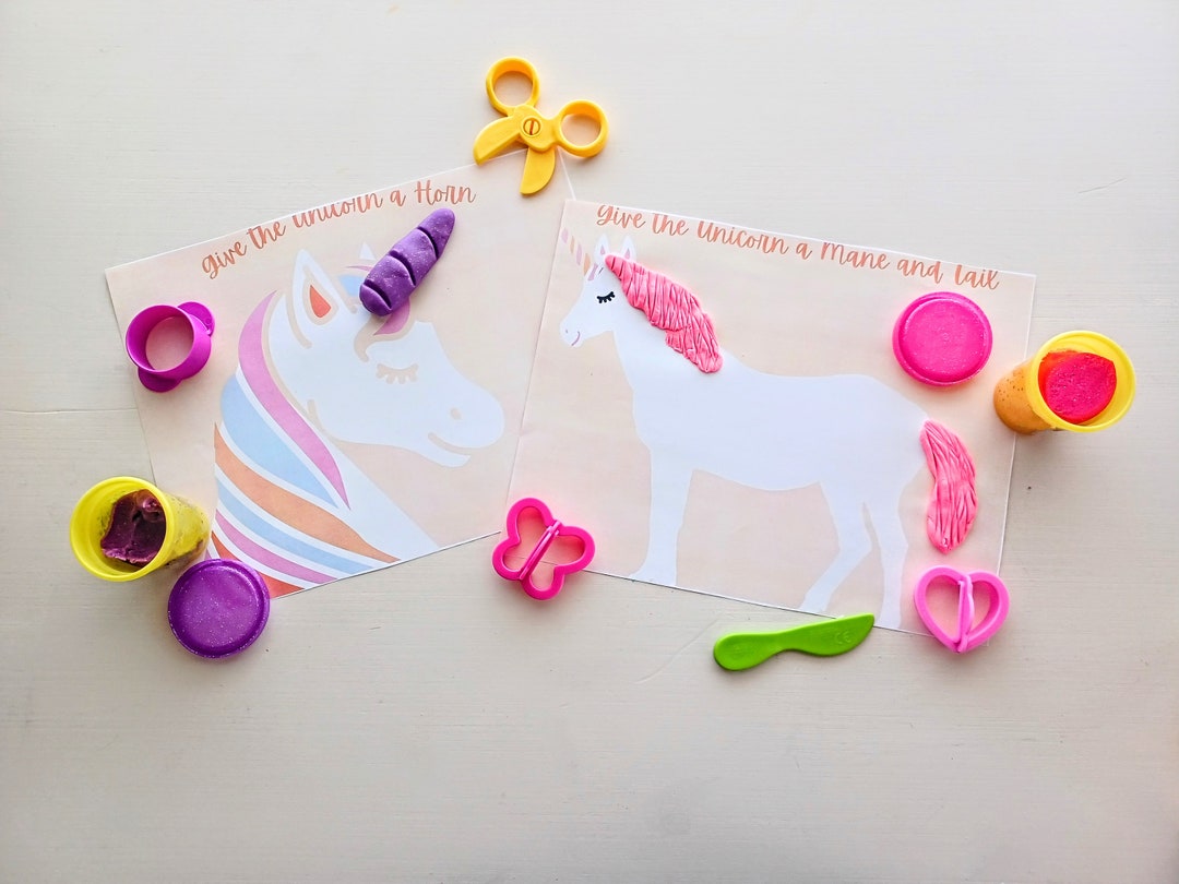 Unicorn Rainbow Play Dough Mats: Preschool Activity (digital Download ...