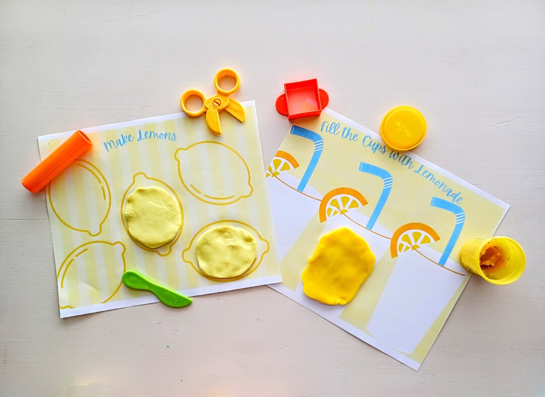 Play Dough Mats Lemonade Stand PDF Digital Download Preschool Activity ...