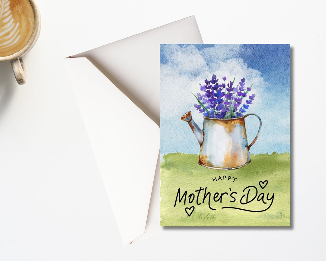 Printable Watercolour Mothers Day Card - Etsy