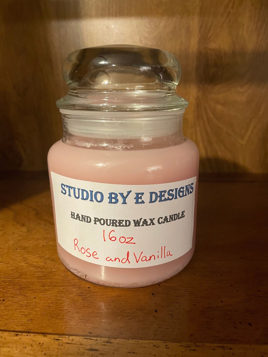 Hand Poured 16oz Wax Candle Rose and Vanilla - Etsy