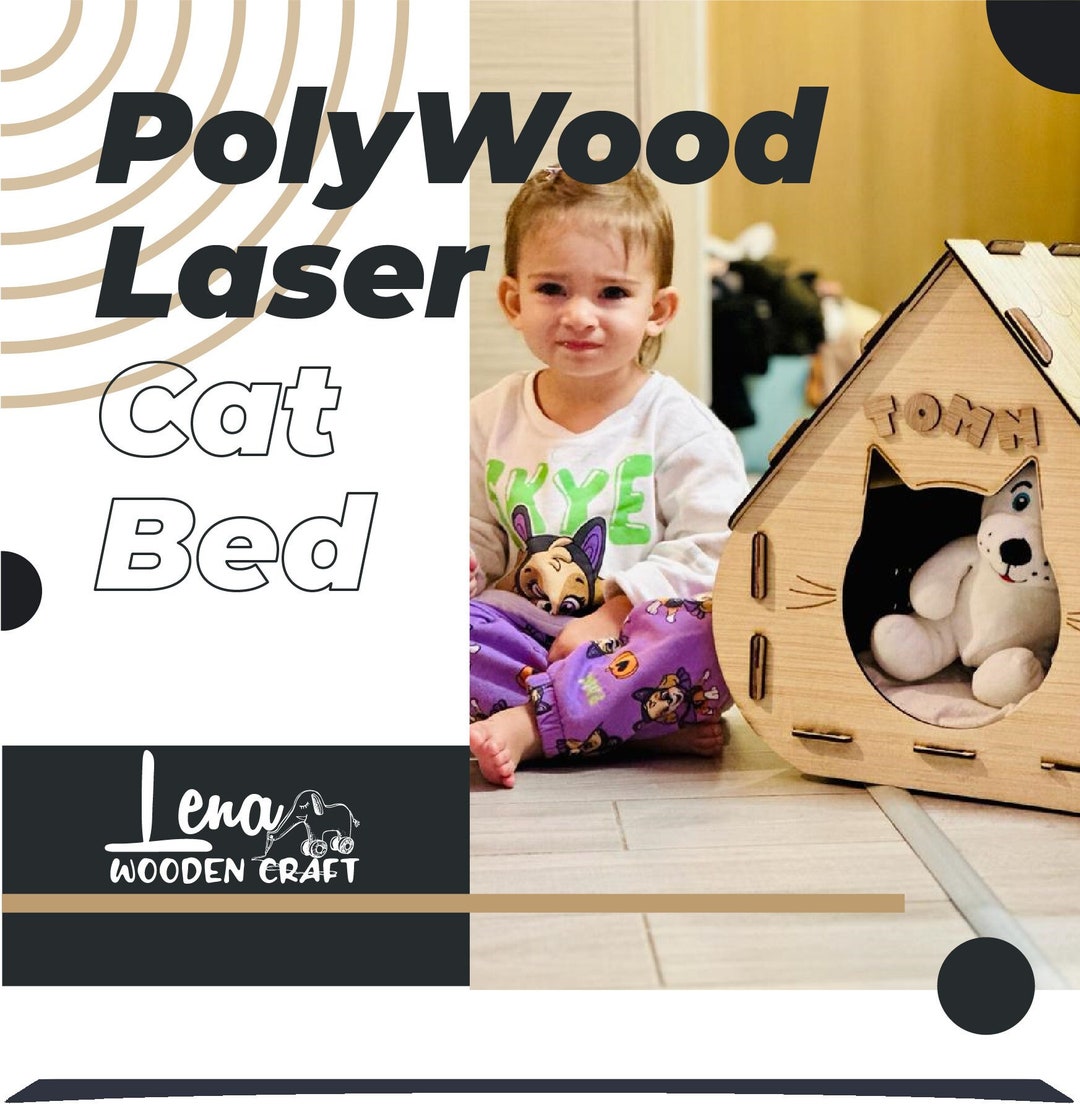 Cat House Laser Cutting File Lightburn Project - Etsy