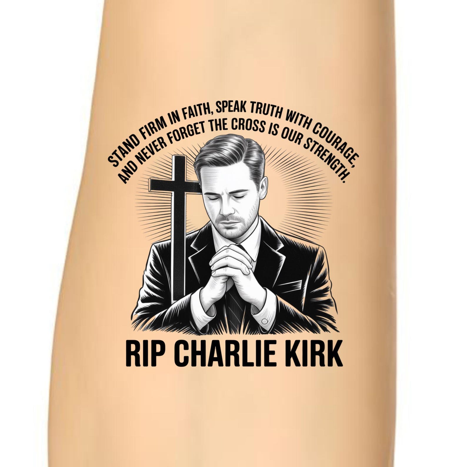 Charlie Kirk Tattoo , Charlie Kirk Freedom , Charlie Kirk Temporary ...
