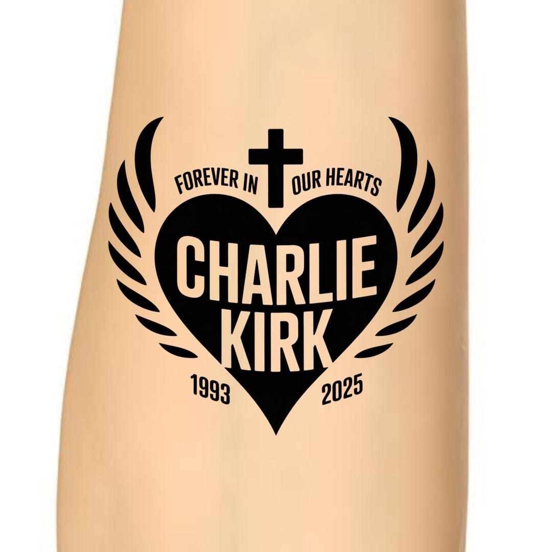 Charlie Kirk Tattoo , Charlie Kirk Freedom , Charlie Kirk Temporary ...