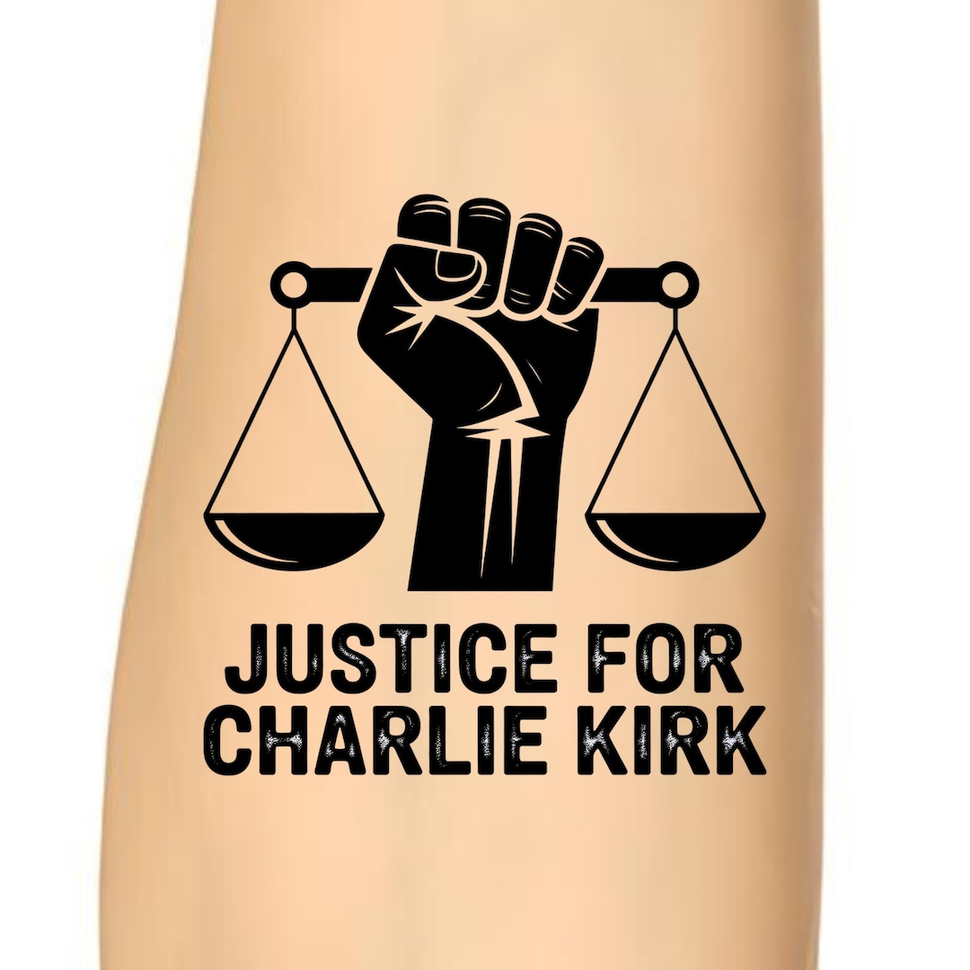 Charlie Kirk Tattoo , Charlie Kirk Freedom , Charlie Kirk Temporary ...