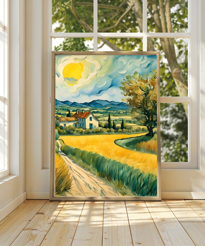 French Landscape Print | Provence Painting | Digital Print | Provence ...