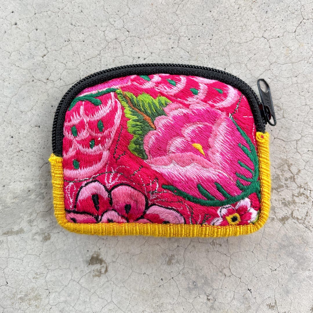 Authentic Mexican Hand-embroidered Coin Padded Pouch - Choose From Two ...