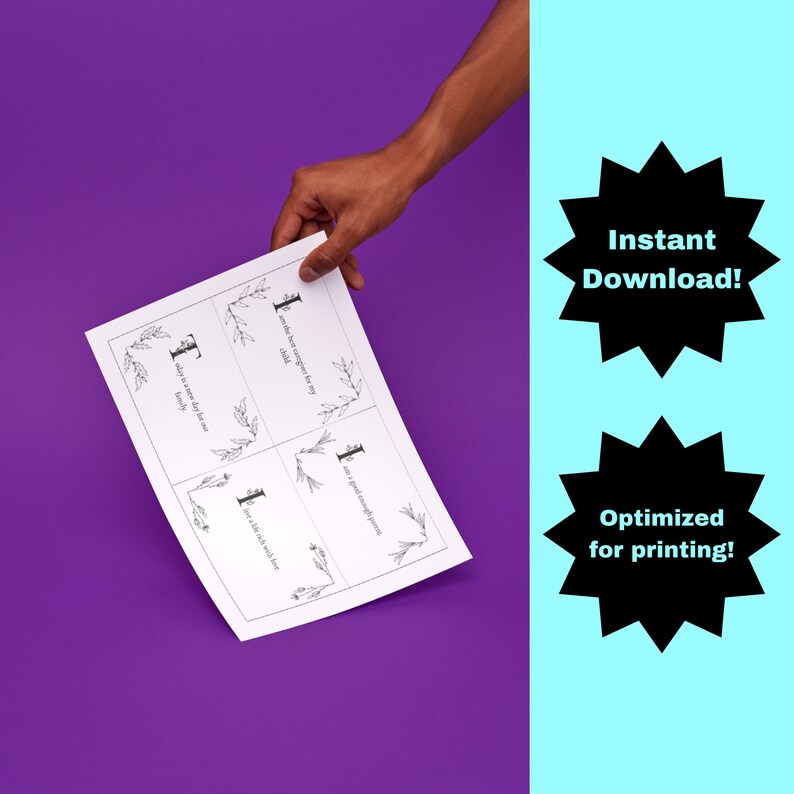 Parental Affirmation Printable Cards for Daily Encouragement, Printable ...