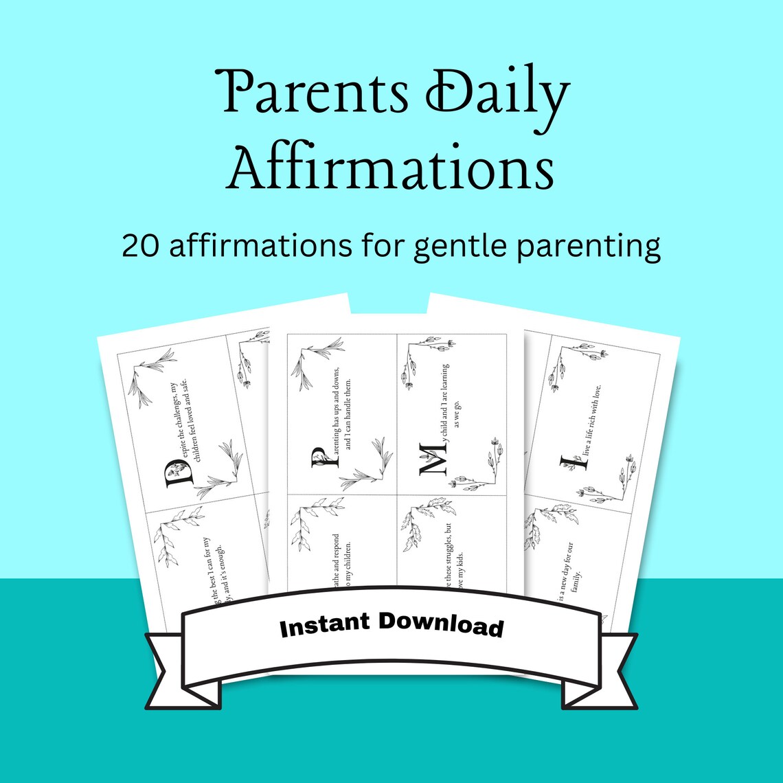 Parental Affirmation Printable Cards for Daily Encouragement, Printable ...