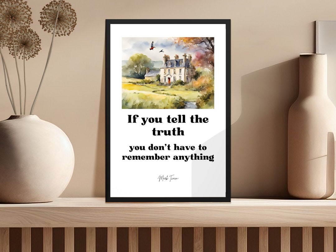 Countryside Inspirational Print Mark Twain Quote Digital Download ...