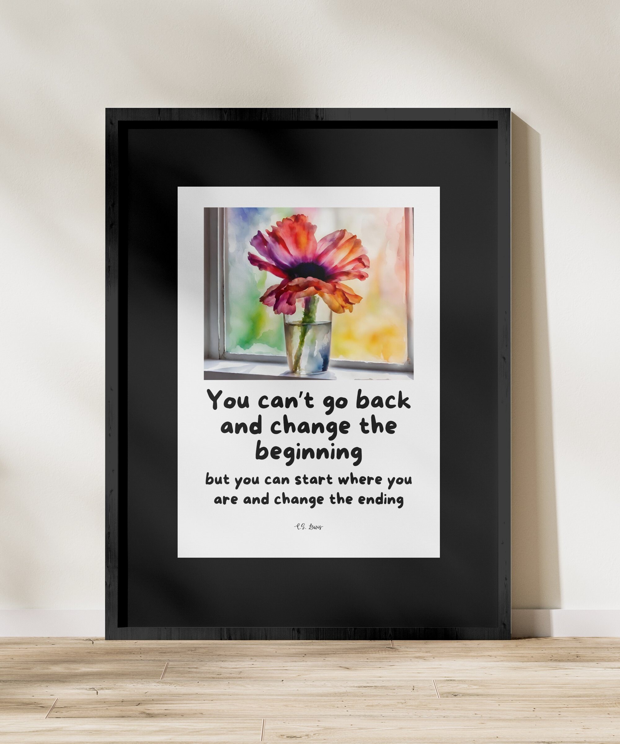 Inspirational Watercolor Quote Art Home Decor Digital Print ...