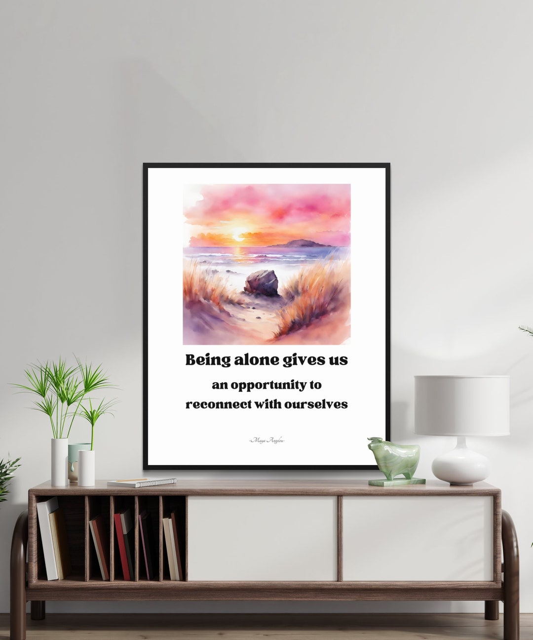 Inspirational Quote Beach Sunset Digital Download Maya Angelou ...