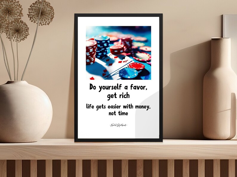 Motivational Quote Poker Chips and Cards Digital Print Inspirational ...