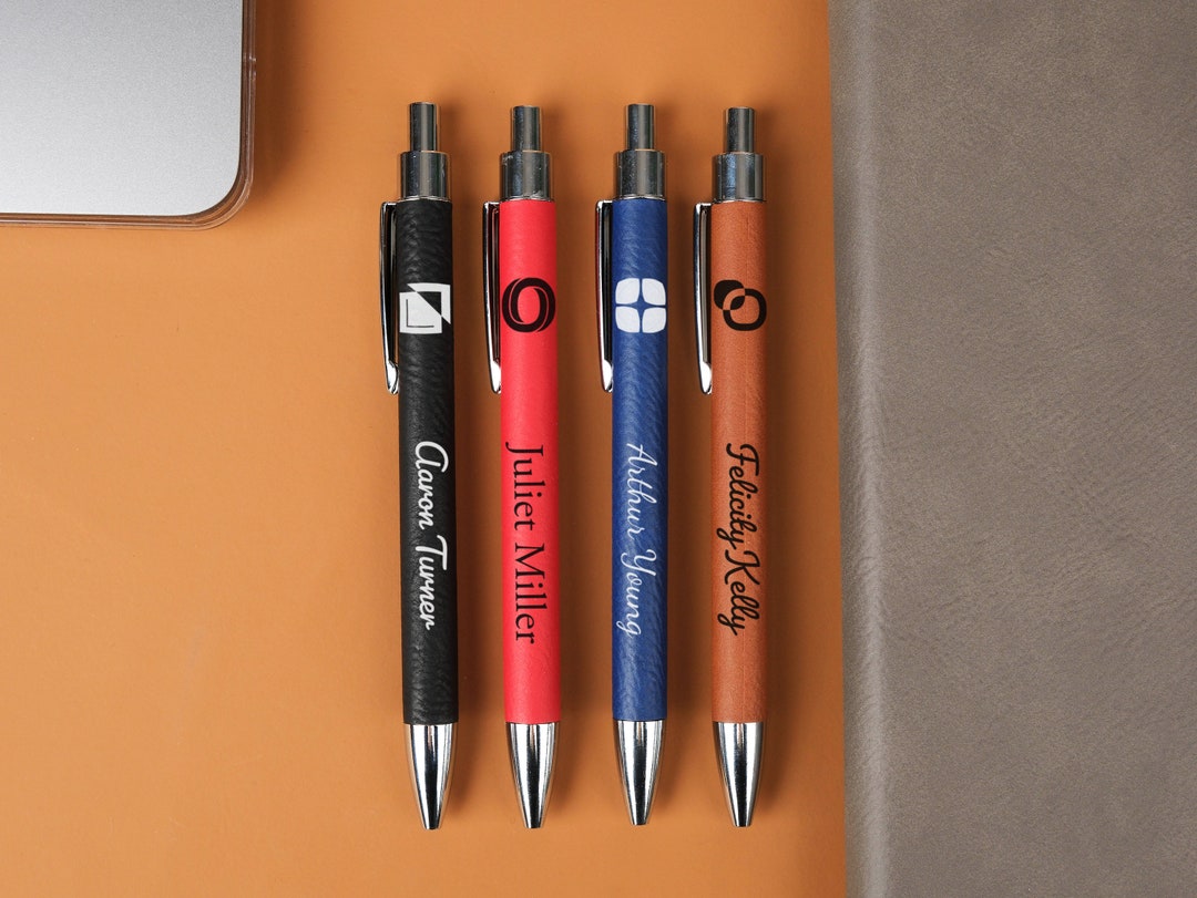 Company Logo Engraved Pen, Personalized Pen, Custom Pen, Leather Pen ...
