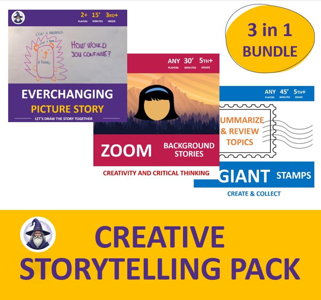 Creative Storytelling Games BUNDLE: SEL & Literacy, Grades 3-5 (PDF ...